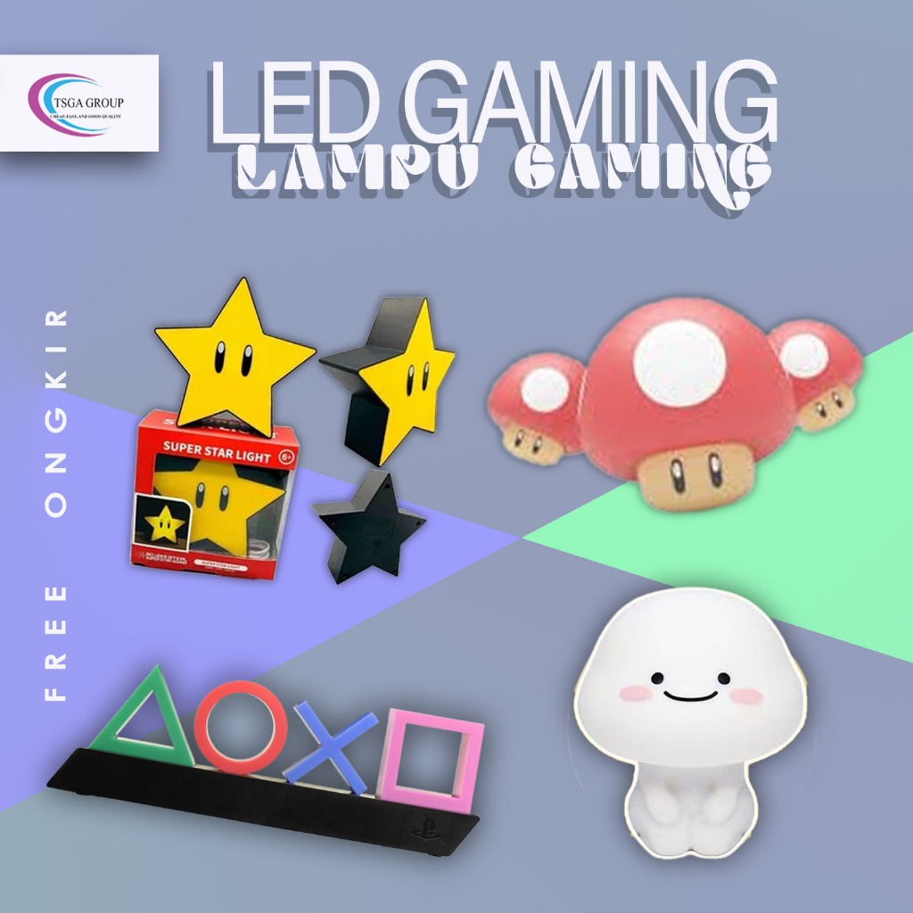 Jual Icon Light Mario Icons light Starlight Lampu Hias Icon Light Quby ...