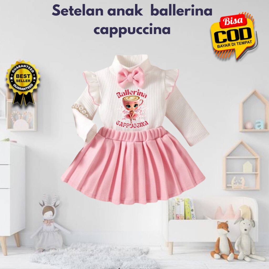 Jual BAJU SETELAN ballerina cappuccina anak perempuan tungtung sahur usia 1-6 tahun | Shopee ...