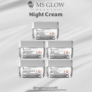 Jual MS GLOW BEAUTY Night Cream Series Pelembab Moisturizer Whitening Acne Luminous Ultimate ...