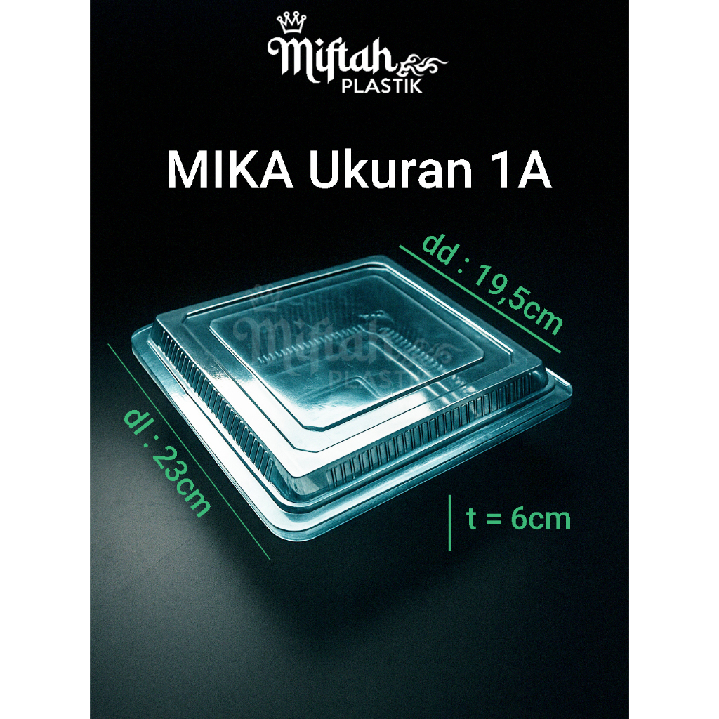 Jual plastik mika kue ukuran 1A / mika kotak besar / box mika kue bolu ...