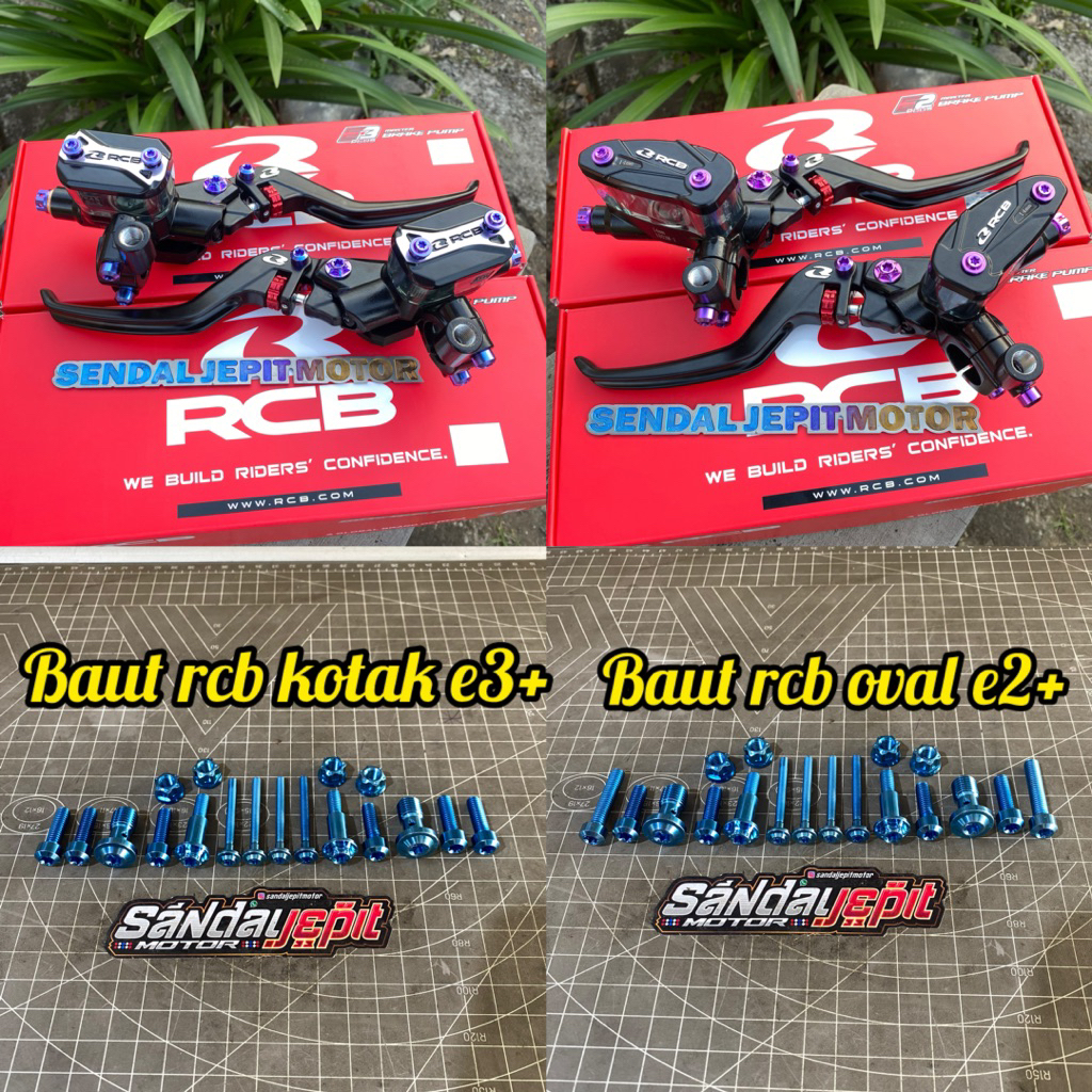 Jual MASTER REM RCB E2+ E3+ 14MM SET BAUT TITANIUM MASTER REM RCB OVAL ...