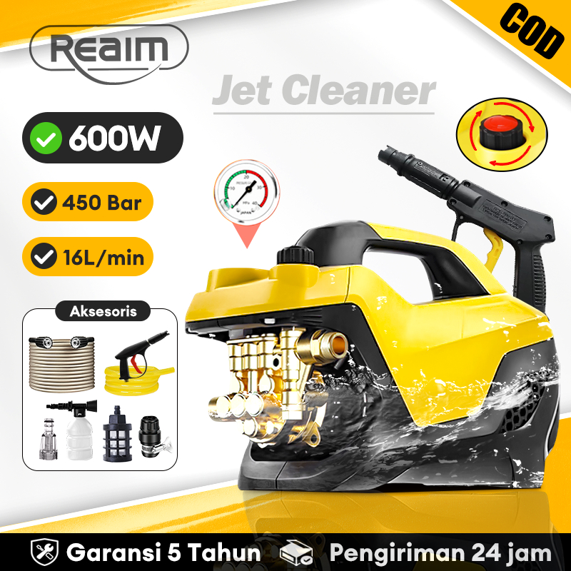 Jual REAIM Jet Cleaner 450Bar Alat steam cuci motor 600W Mesin Cuci ...