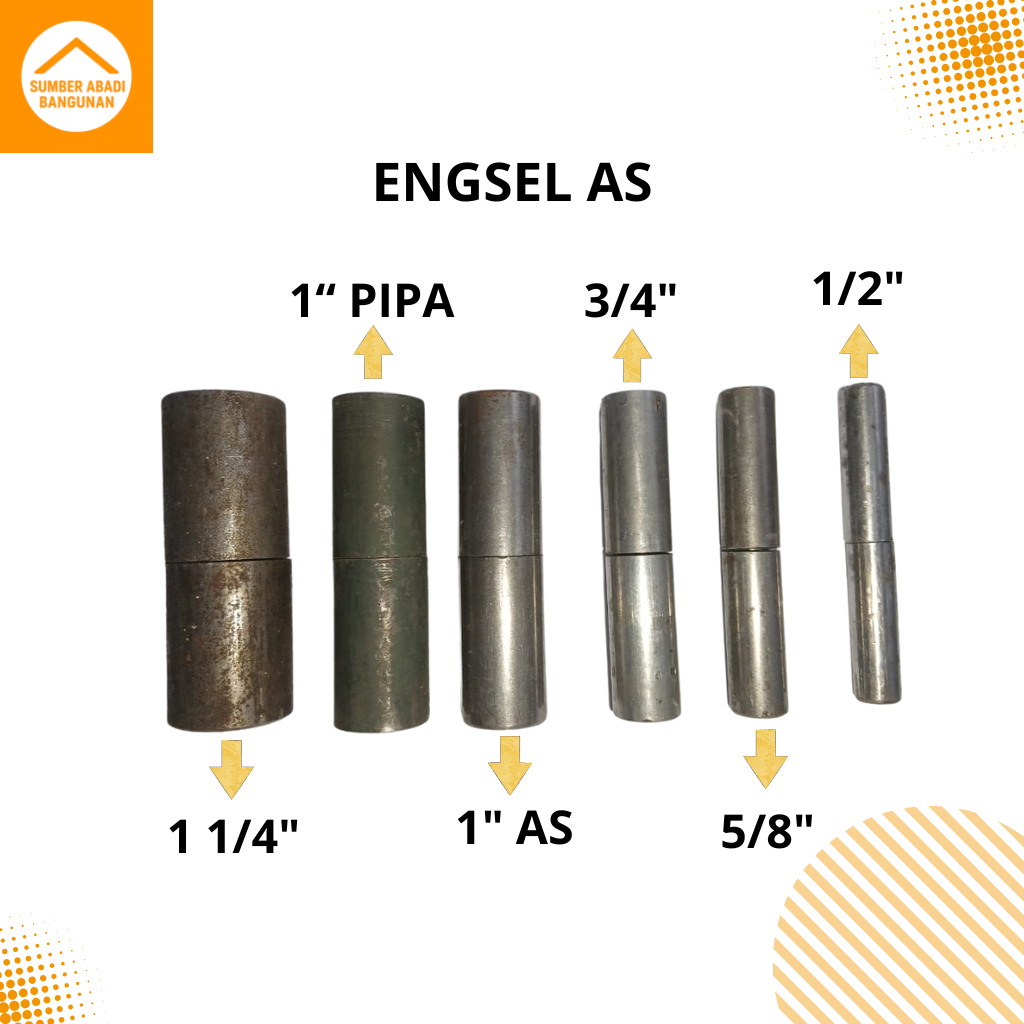 Jual ENGSEL AS/ ENGSEL AS PINTU/ ENGSEL AS BESI/ ENGSEL BUBUT PAGAR ...