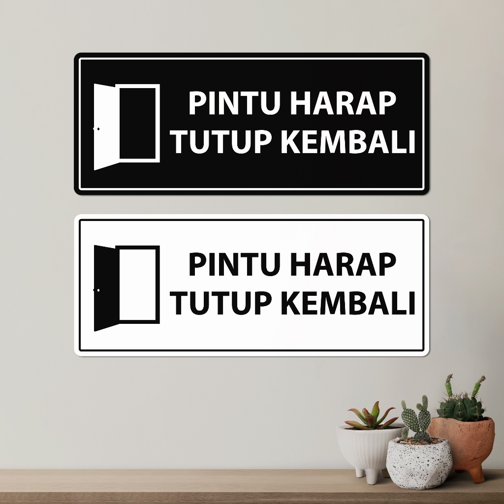 Jual Papan Tanda Peringatan – Signage Pintu Harap Ditutup Kembali | Cocok untuk Kantor & Rumah ...