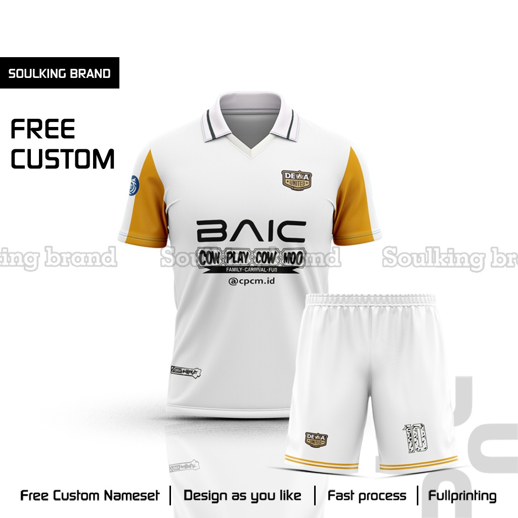 Jual Baju Bola Dewa United 2025 Home Away Third Liga 1 Indonesia Free ...
