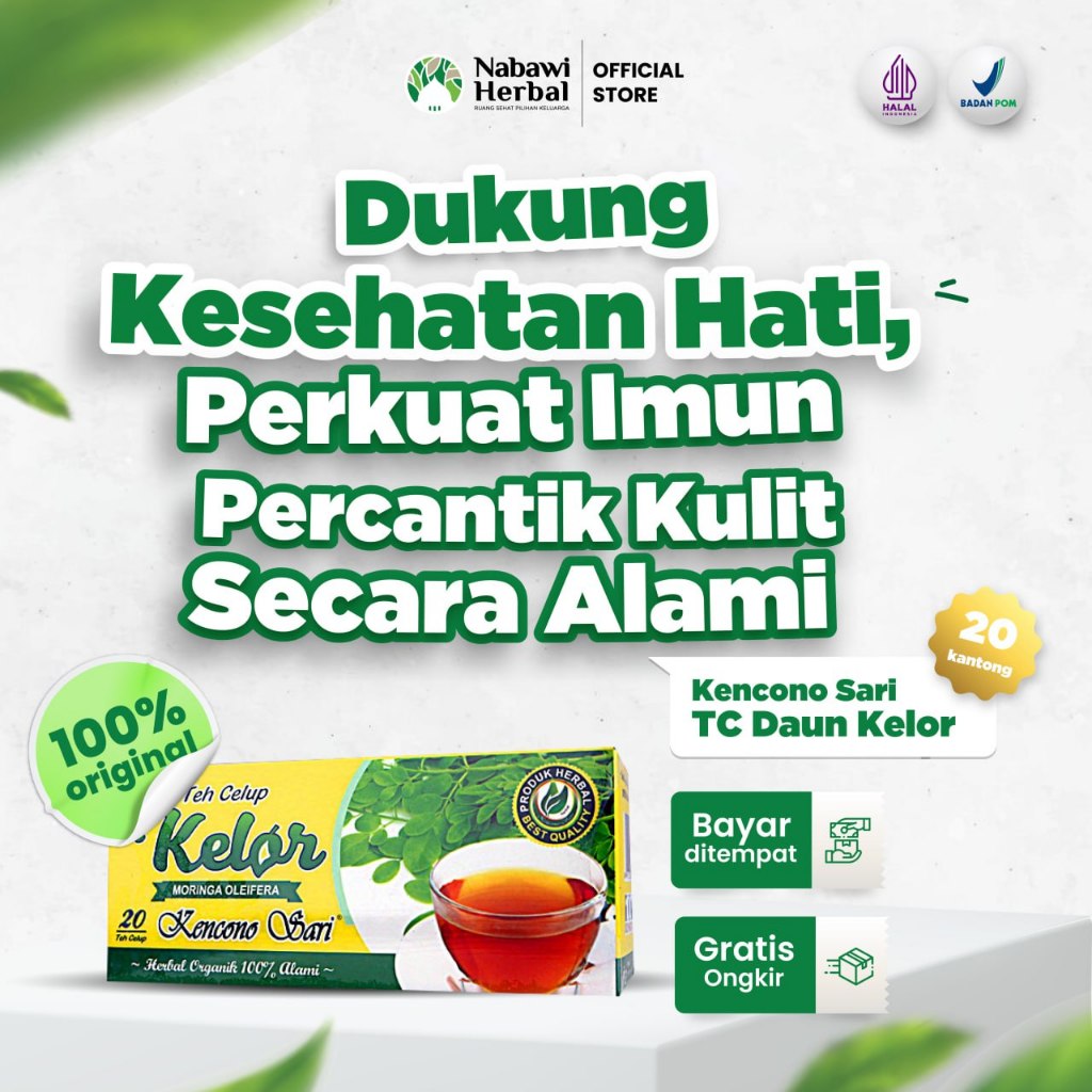 Jual KENCONO SARI - Teh Celup Daun Kelor Moringa Oleifera | Shopee ...