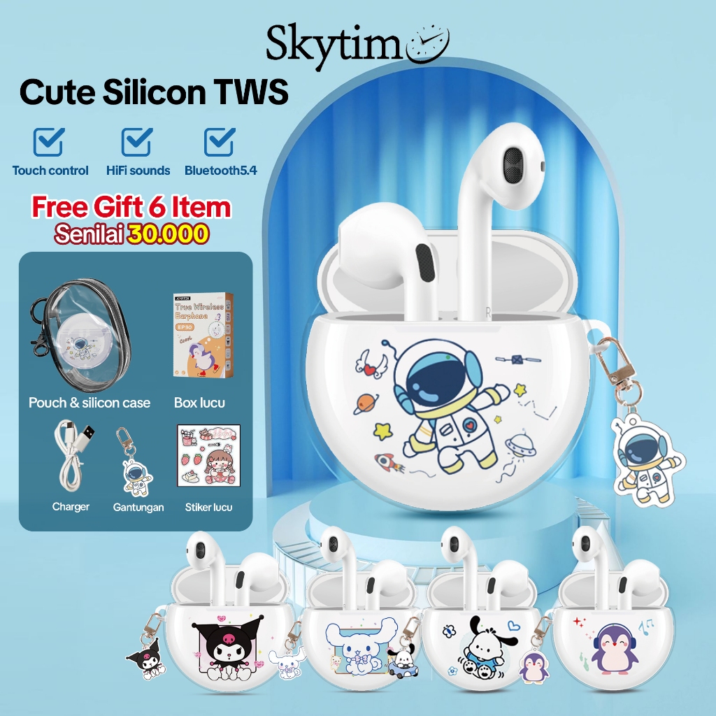 Jual Skytime Wireless Earphone Lucu Karakter Headset Bluetooth EP30 ...