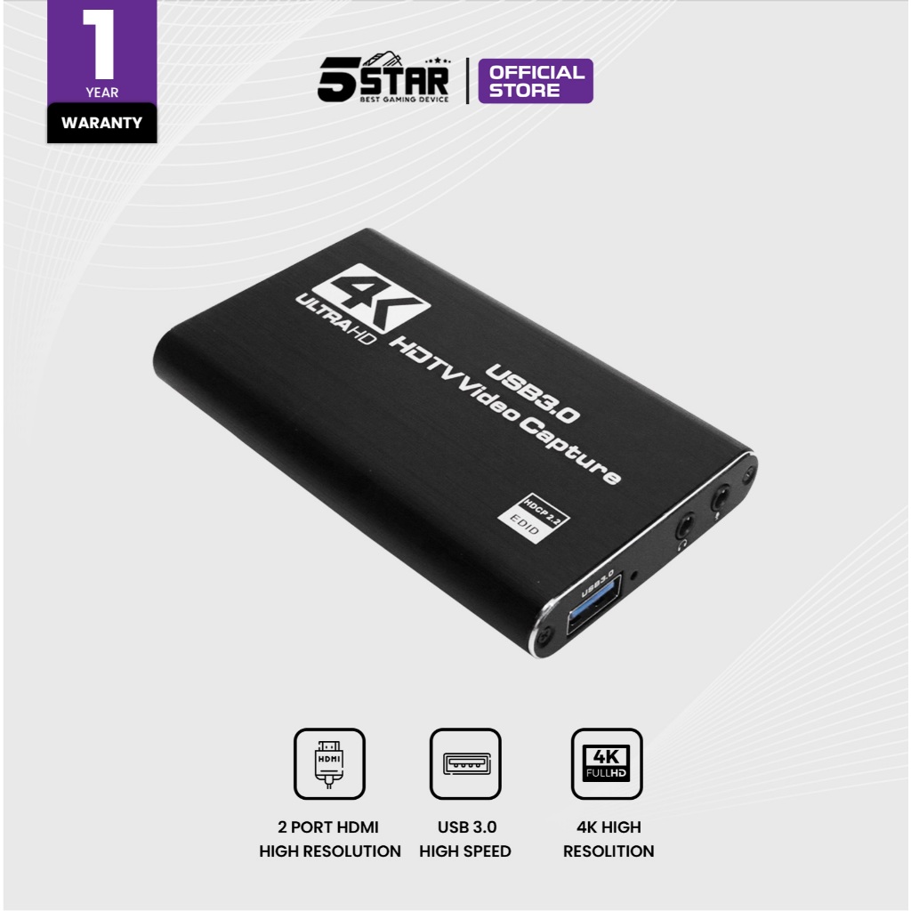 Jual 5Star USB 3.0 HDMI Video Capture Card 4K 60Hz Input Output 1080P ...