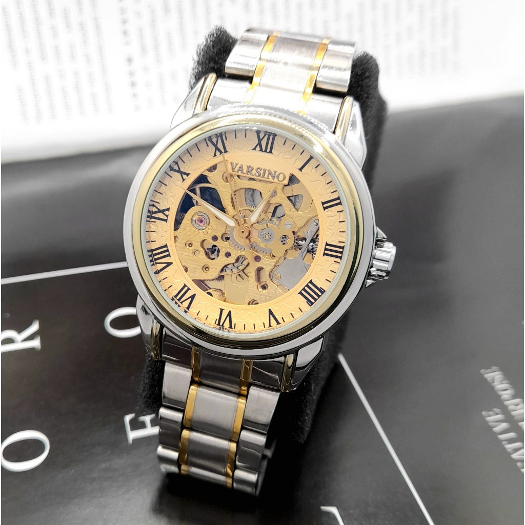Jual Jam Tangan Mekanik Super Premium Tampilan Mewah Mahal Silver Gold ...