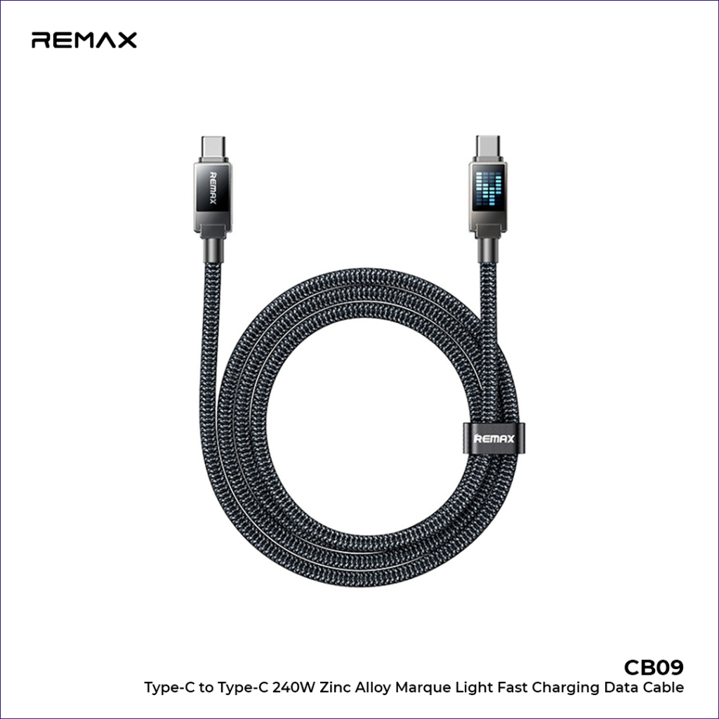 Jual Remax Data Cable Fast Charging 240W PD Type-C to Type-C Braided ...