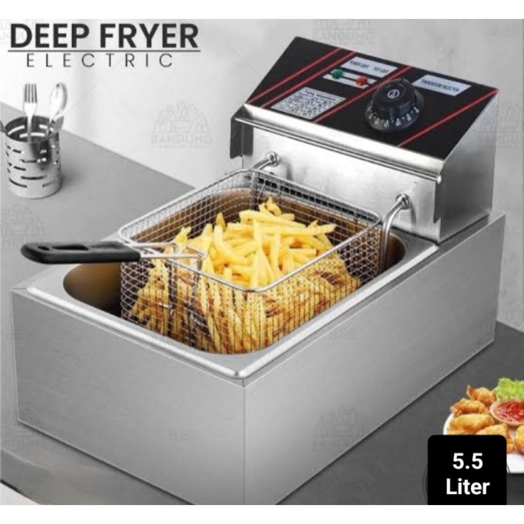 Jual Alat menggoreng electrik deep fryer 5.5 liter | Shopee Indonesia