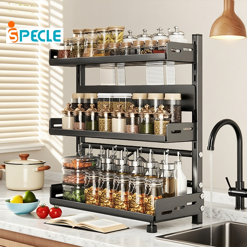 Jual iSPECLE 2/3 Susun Rak Bumbu Dapur Rak Dapur Serbaguna Rak Botol ...