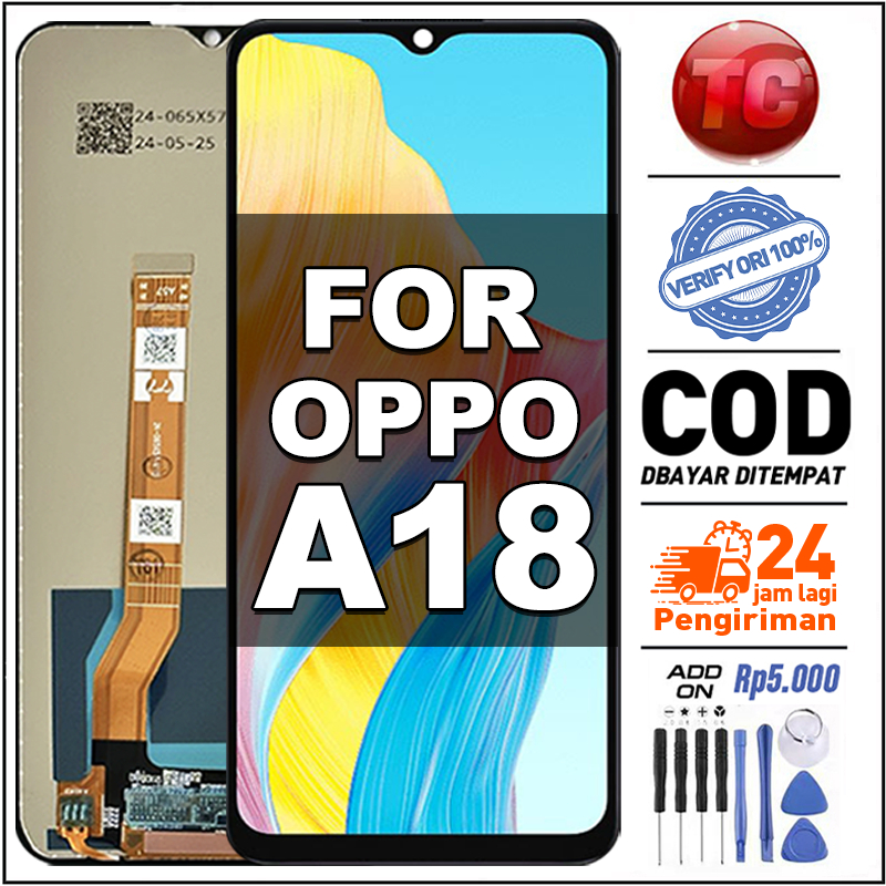 Jual TC LCD For OPPO A18 Fullset hp Touchscreen Kompatibel untuk Glass ...