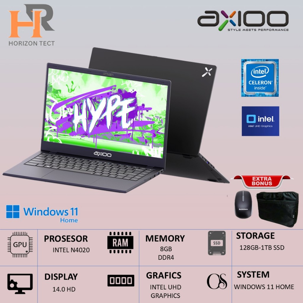 Jual Laptop Axioo Mybook Hype 1 Intel Celeron N4020 8GB 512GB SSD 14 ...