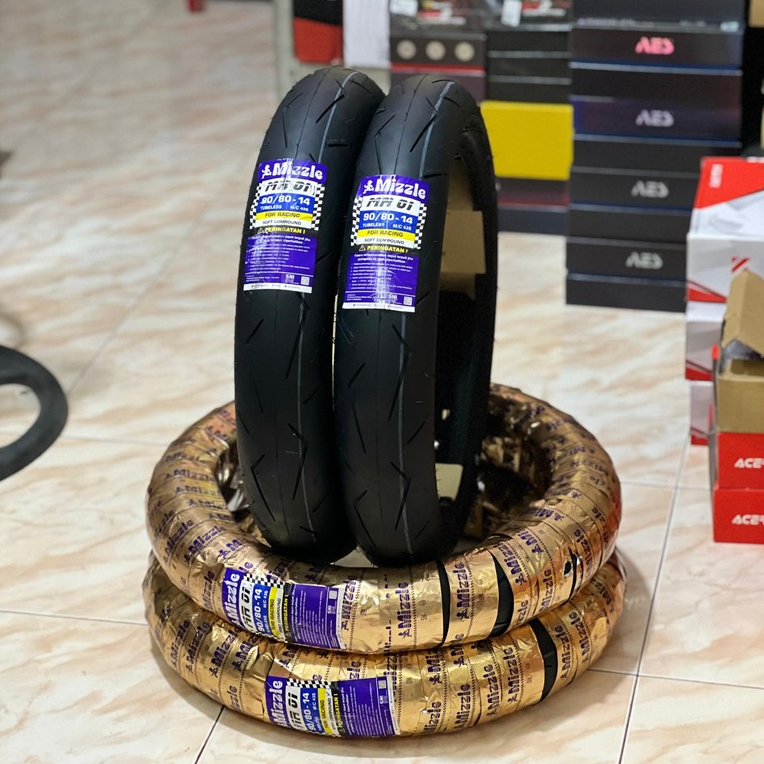Jual BAN MOTOR MIZZLE MR 01 90/80-14 BAN TUBELESS RACING SOFT COMPOUND ...