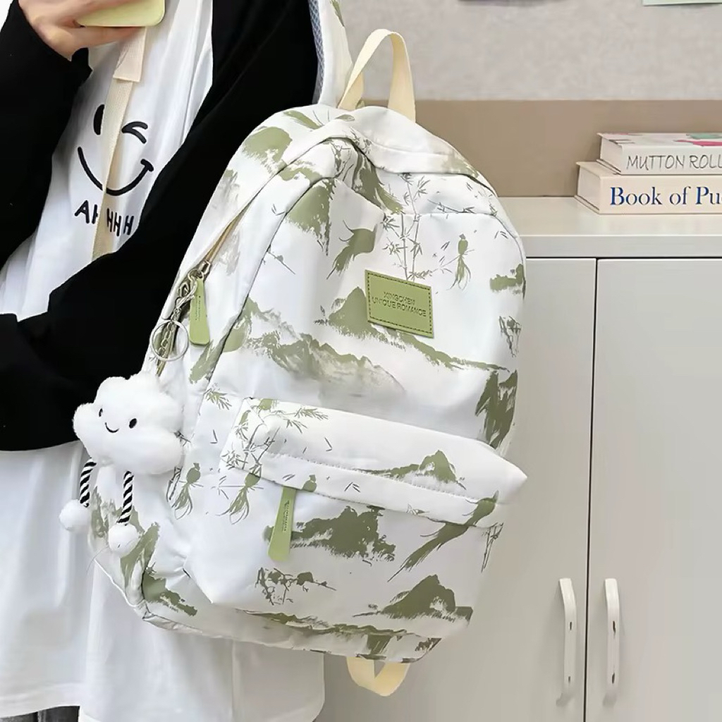 Jual Up Level Tas Ransel Wanita Tie Dye Corak Pastel Korean Kanvas D300 ...