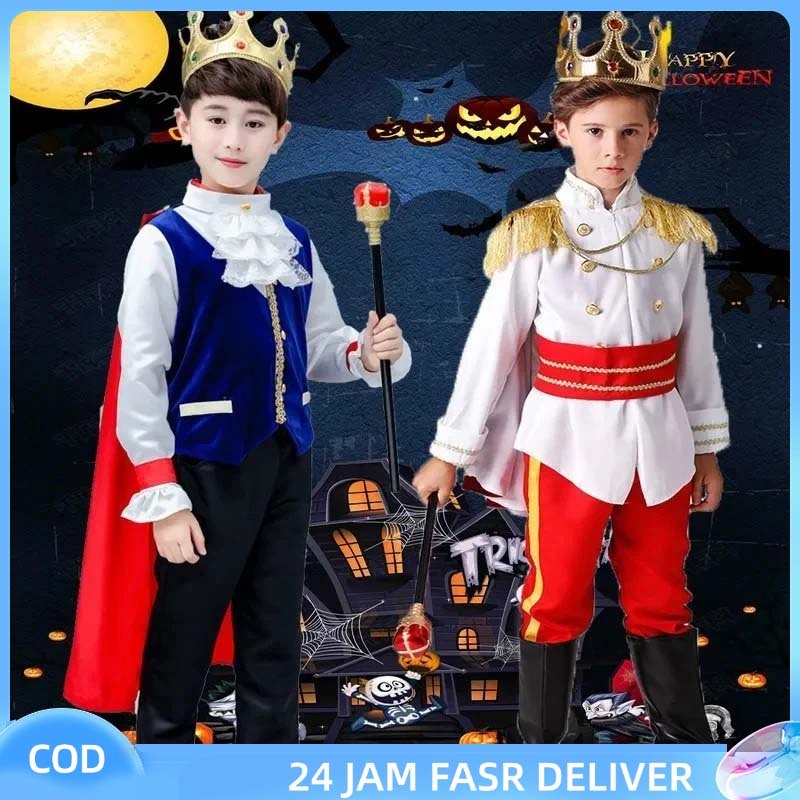 Jual Kostum Halloween Anak Laki-Laki Kostum Kerajaan Raja Pangeran ...