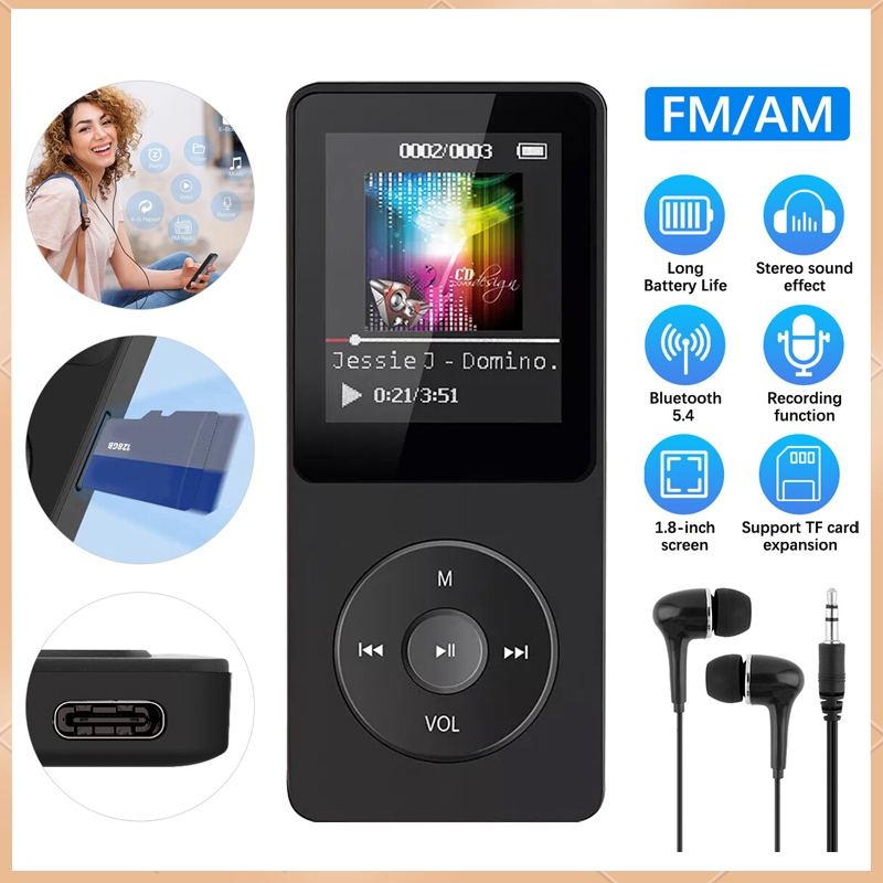 Jual Pemutar MP4 Pemutar Musik dengan Kartu Micro SD 32GB Earphone ...