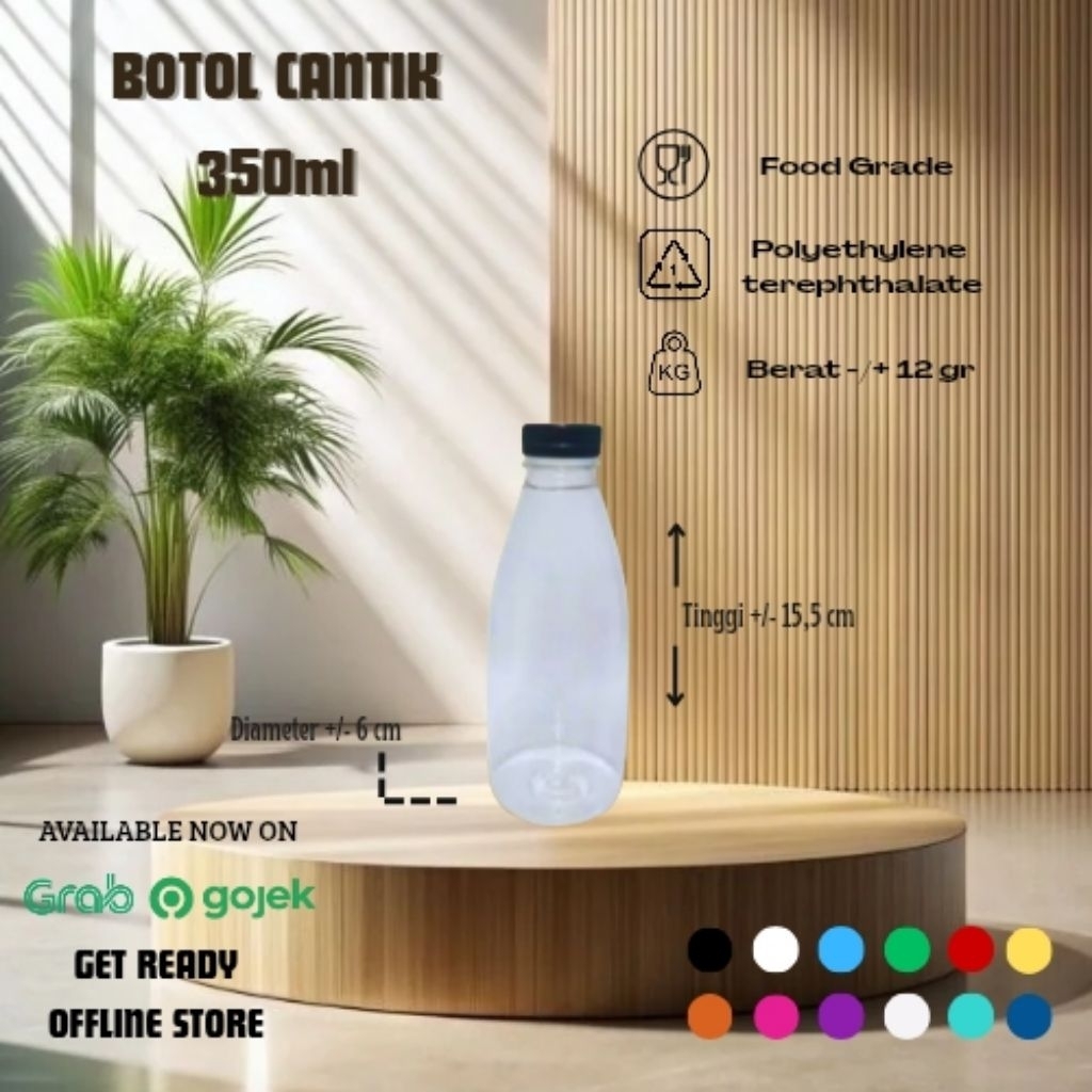 Jual Botol Plastik Cantik 350ml / Botol Valencia Short Neck EKONOMIS ...