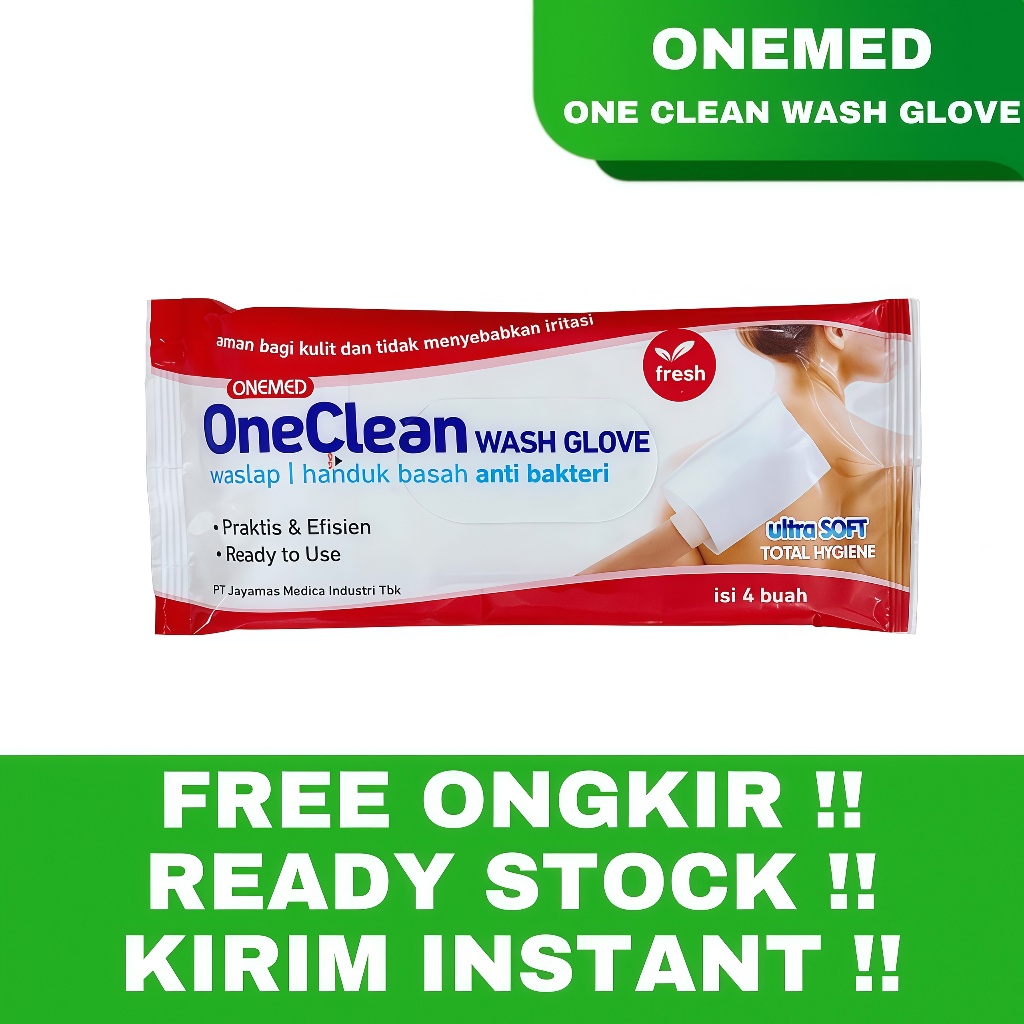 Jual ONEMED ONECLEAN WASH GLOVE HANDUK BASAH ANTI BAKTERI WASLAP MURAH ...