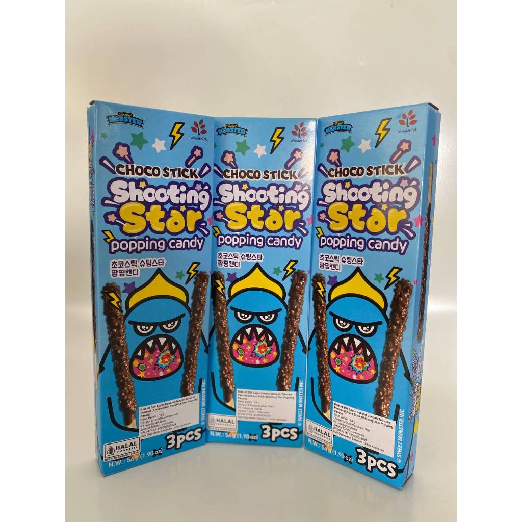 Jual Sweet Monster Choco Stick Shooting Star Popping Candy 54gr ...