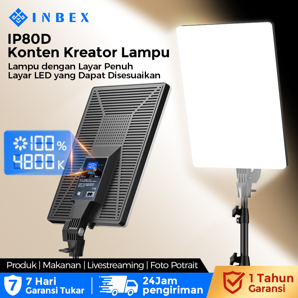 Jual INBEX IP80D Lighting konten lampu konten 3 warna (2800-6500K ...