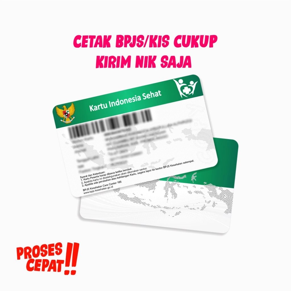Jual Cetak ID Card BPJS KIS Kartu Murah Bisa Custom Satuan Tanpa ...