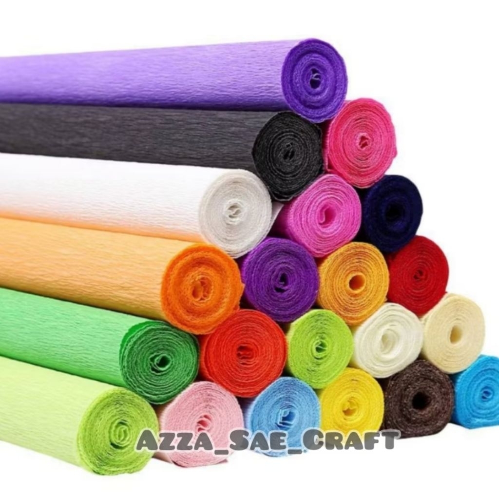 Jual 1 Rol Kertas Crepe Italy Original Import Kertas Bunga Non ...