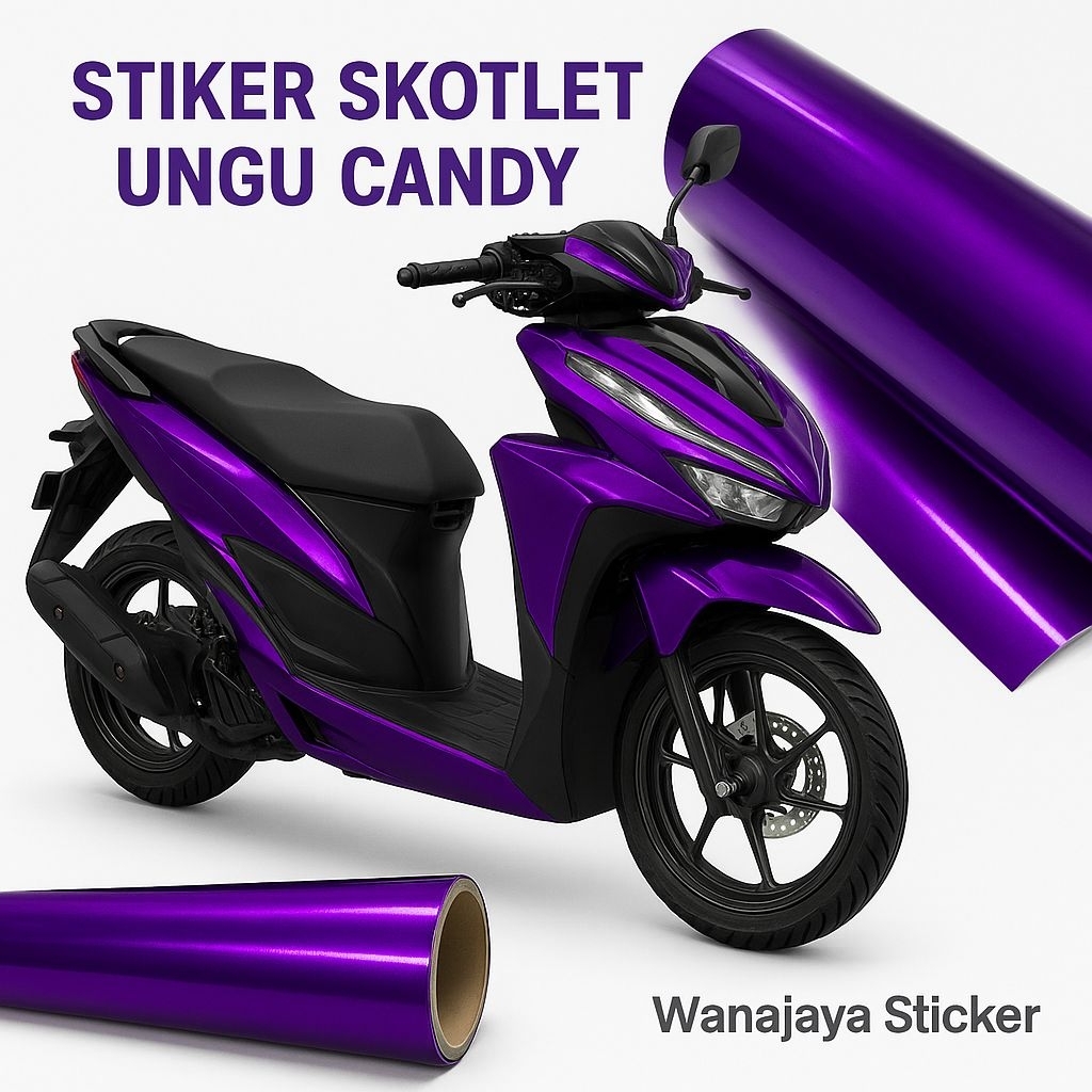 Jual Skotlet Motor Ungu Candy Glossy Premium – Stiker Body Cutting Anti ...