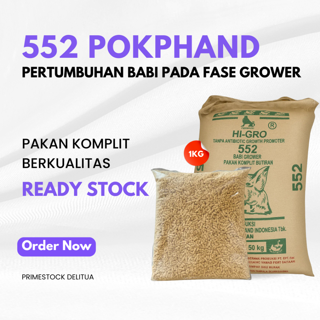 Jual Pakan Babi Repack 1 Kg 552 Pokphand - Komplit, Tanpa Antibiotik ...
