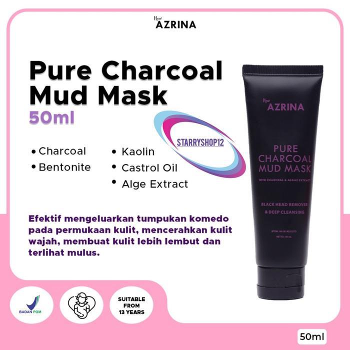 Jual Azrina Pure Charcoal Mud Mask 50ml AZRINA masker wajah azrina ...