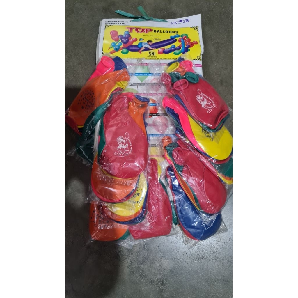 Jual ( 1 LEMBAR ) 10 PAK BALON TOP KKL | Shopee Indonesia