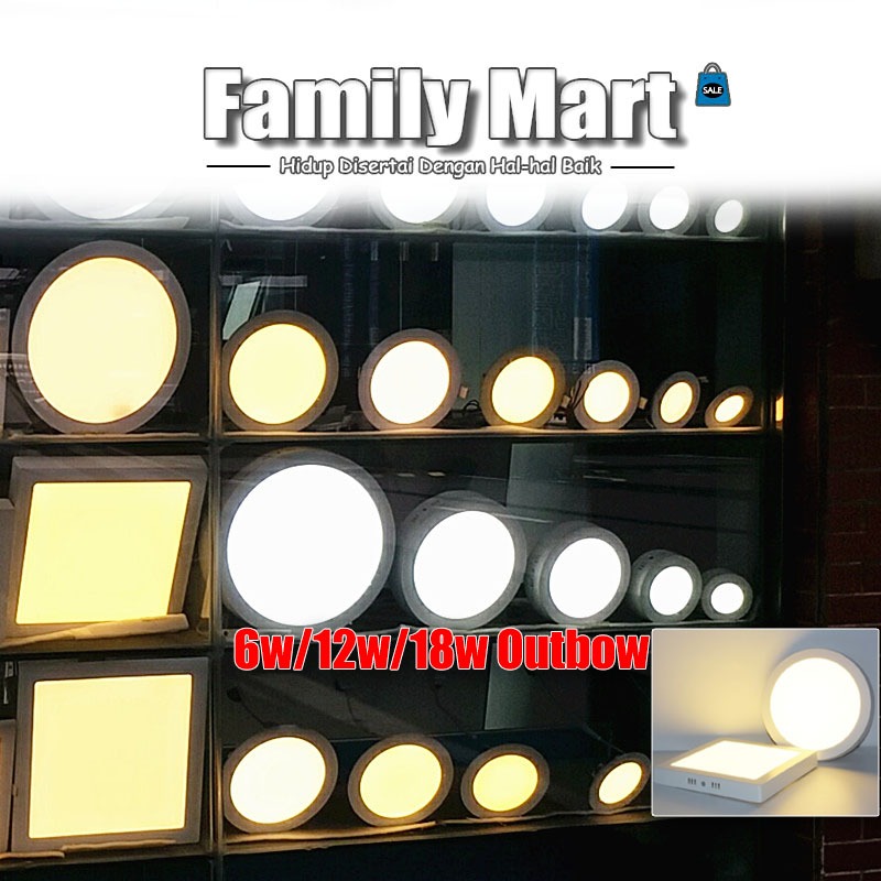 Jual Family Mart TIPIS PLAFON LED / LAMPU DOWNLIGHT PANEL LED 6W 12W ...
