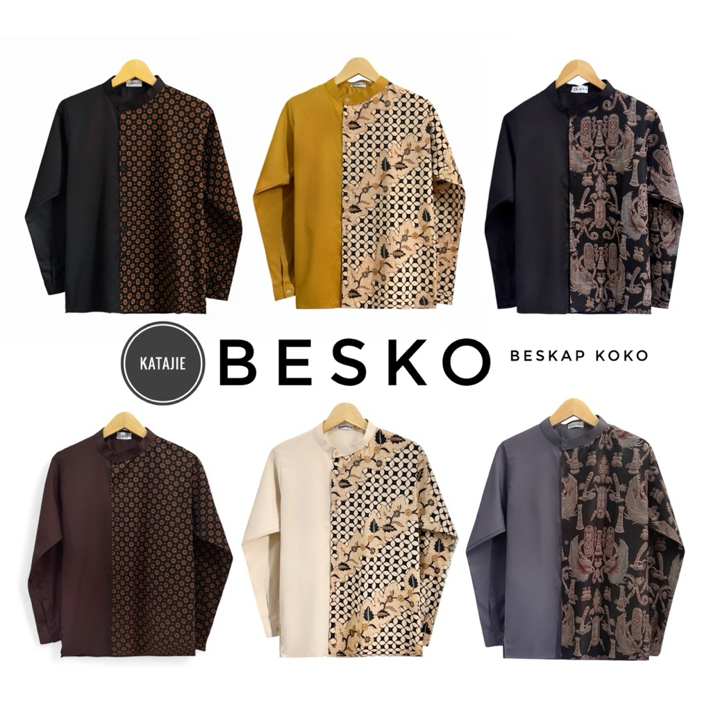 Jual BESKO Beskap Koko KATAJIE Kemeja Pria Kemeja Batik Modern Kemeja ...