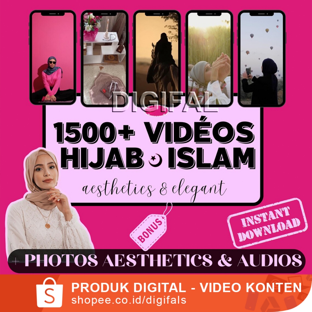 Jual 1500+ Hijab & Islamic Faceless Videos with Mum, Aesthetic, Rare ...