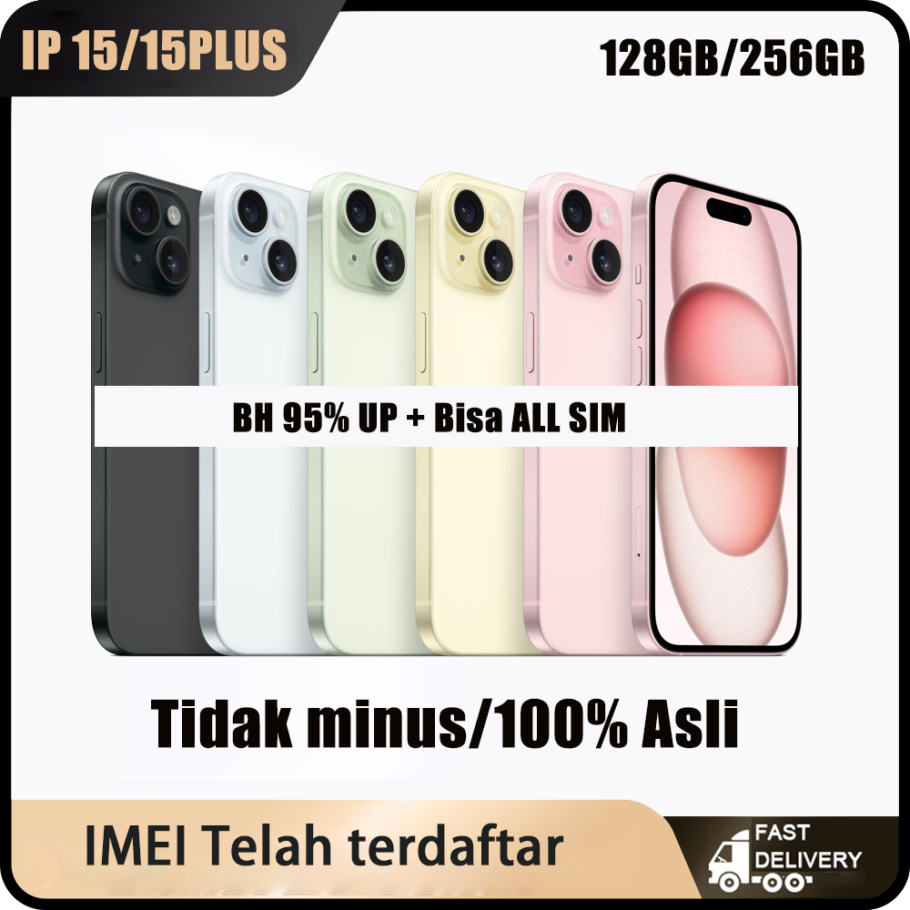 Jual IP 15/15 Plus 128GB/256GB Second ASLI 100% MULUS NORMAL FULLSET BH 95%+ Kondisi Perfect ...
