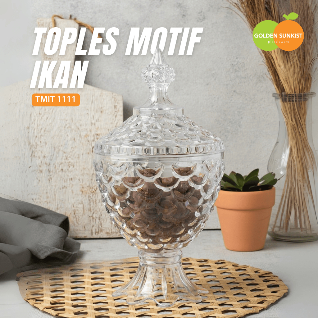 Jual GS Toples Snack Mewah Bentuk Ikan Food Grade 14,5cm x 13cm ...