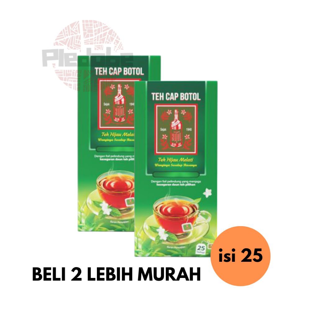 Jual [2 Kotak] Teh Celup Cap Botol Aroma Melati isi 25 Kantong | Shopee ...