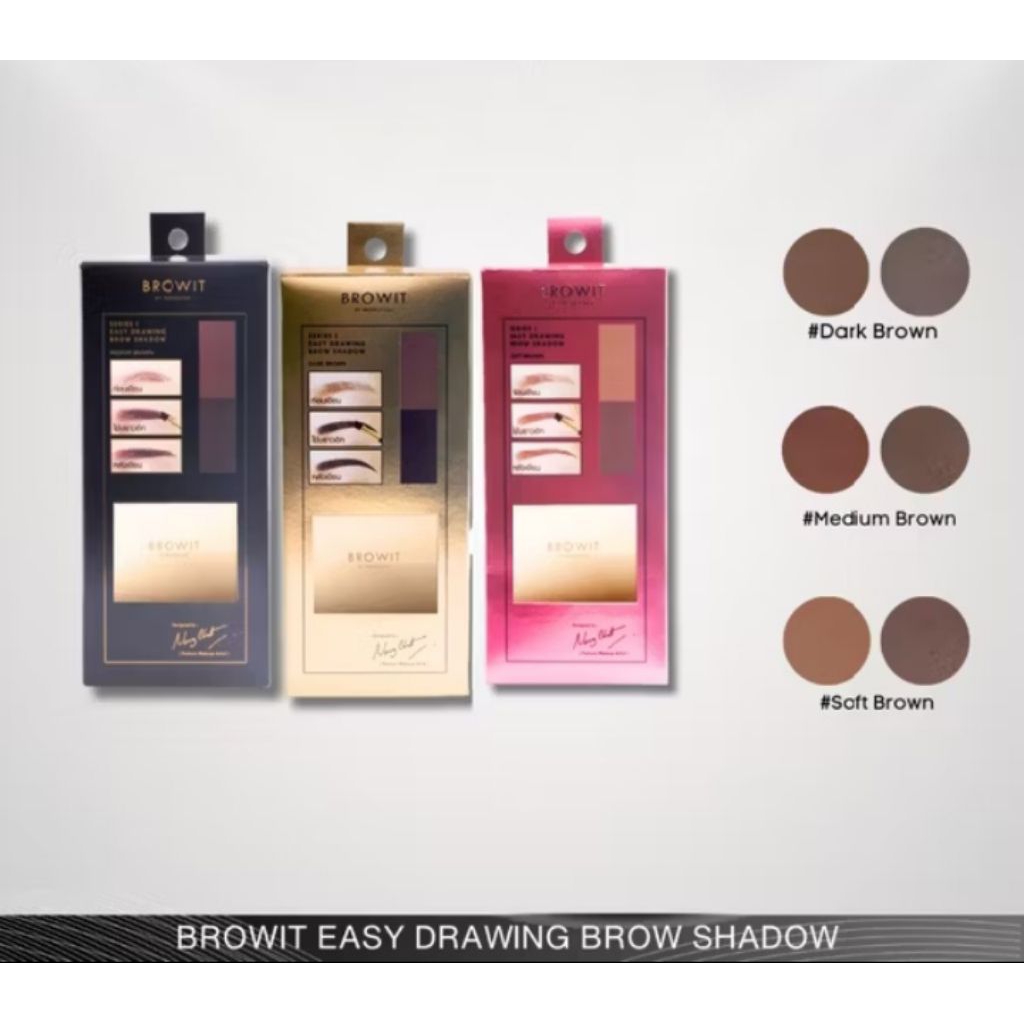 Jual BROWIT BY NONGCHAT Easy Drawing Brow And Shadow Powder | Shopee Indonesia