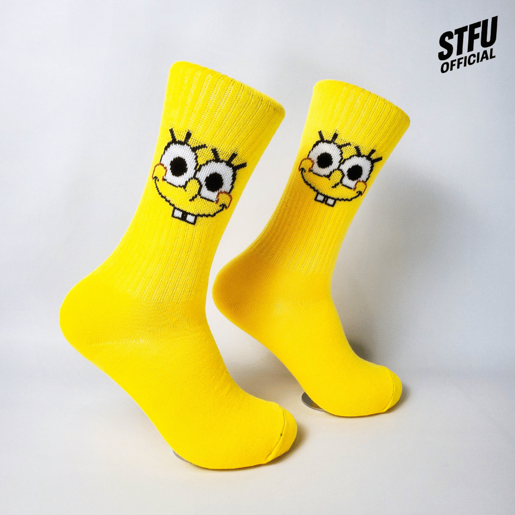 Jual STFU Kaos Kaki Oldschool Pria Wanita Dewasa Motif Kartun Spongebob ...