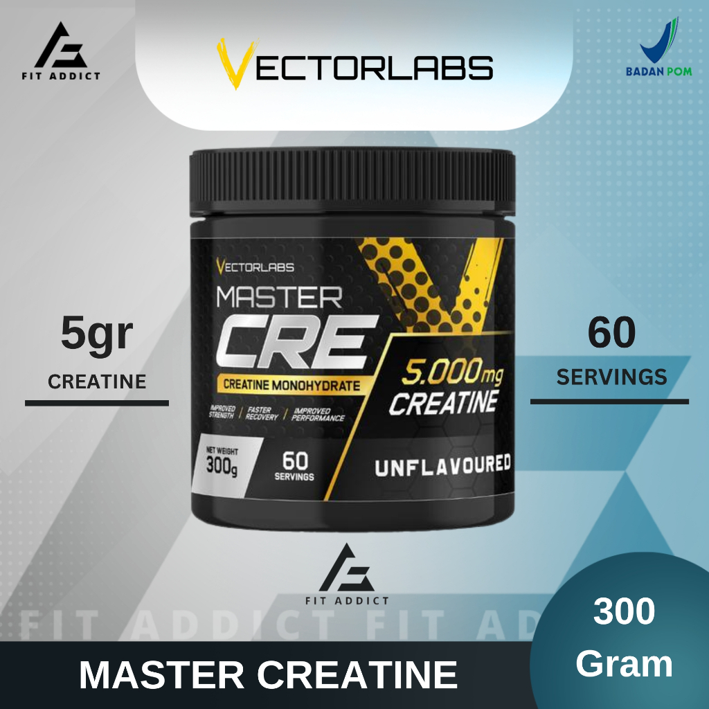Jual VECTORLABS MASTER CRE 300 GRAMS 60 SERVINGS MASTER CREATINE ...