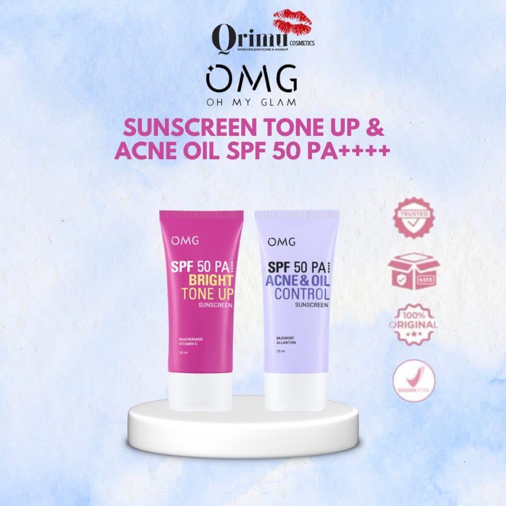 Jual OMG OH MY GLOW Acne & Oil Control Sunscreen SPF 50 PA ...