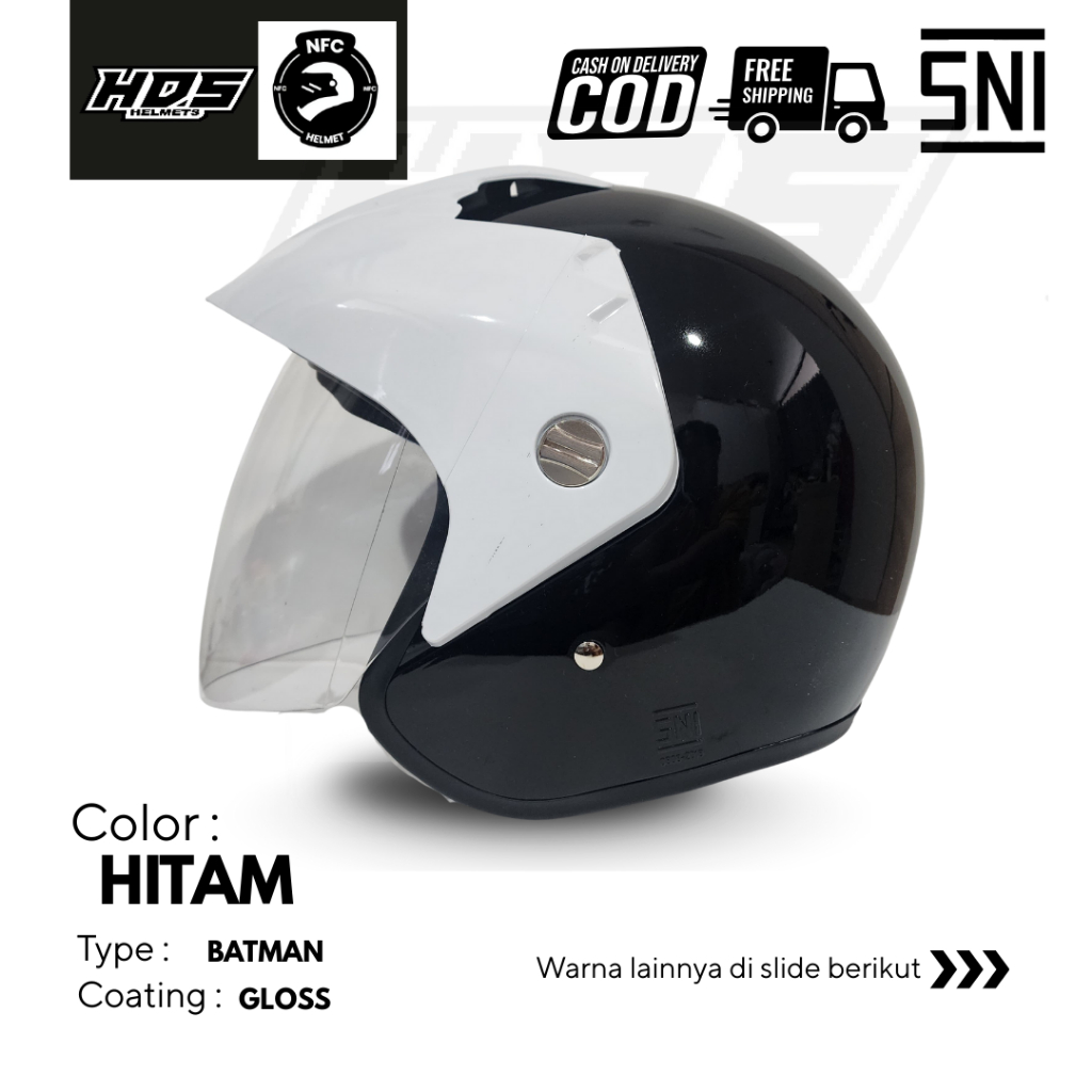 Jual HDS HELMET Helm Half Face Bogo Batman Dewasa Untuk Cowok Dan Cewek ...