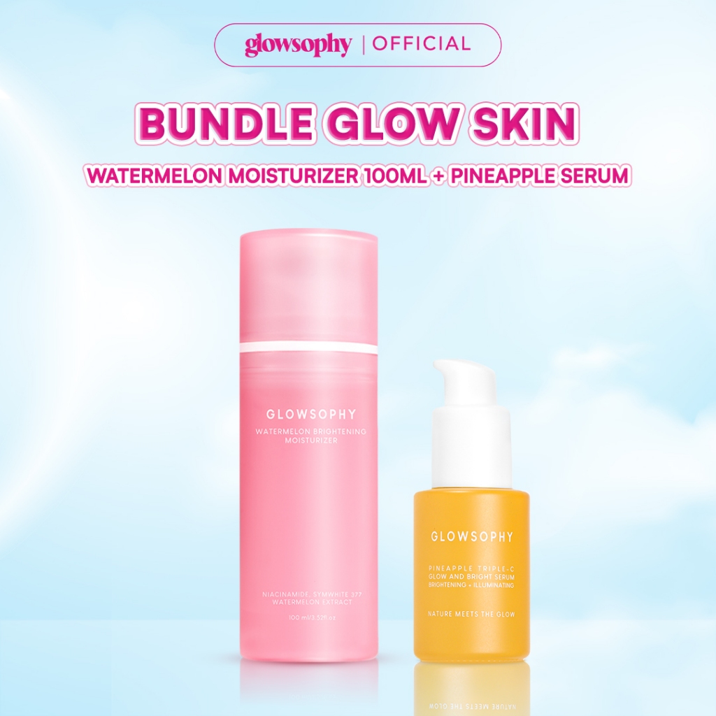 Jual Glowsophy Bundle Glow Skin Watermelon Brightening Moisturizer 100 ...