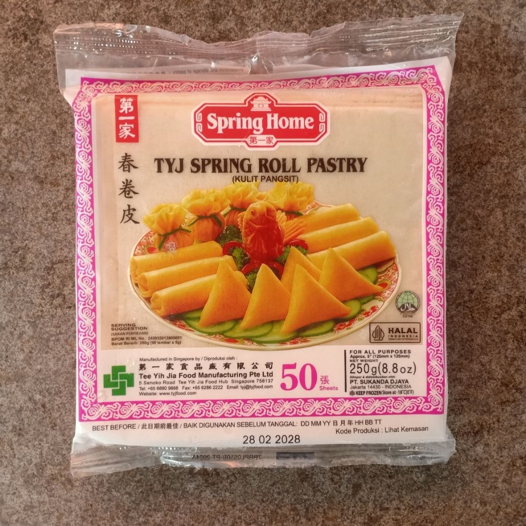 Jual Kulit Lumpia Spring Roll Pastry 50 lembar 250 gram | Shopee Indonesia