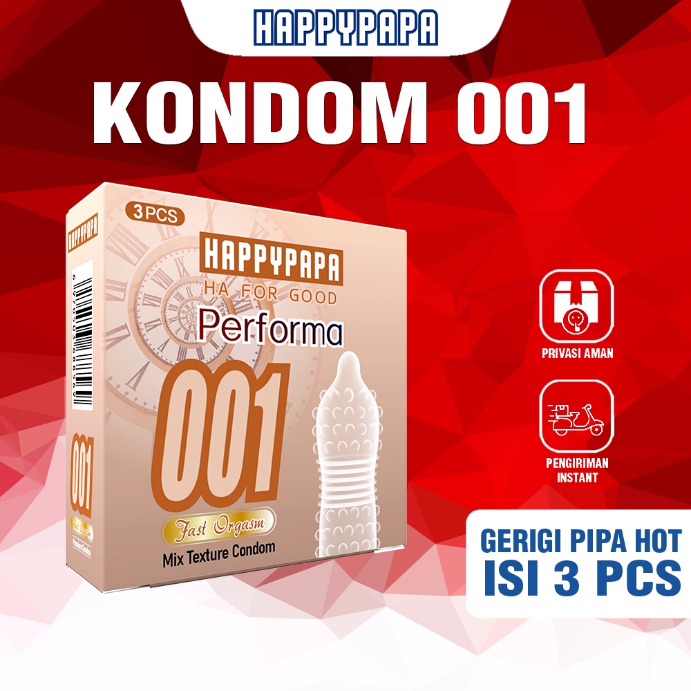 Jual Happypapa Kondom 001 Gerigi Pipa Hot 3 Pcs | Shopee Indonesia
