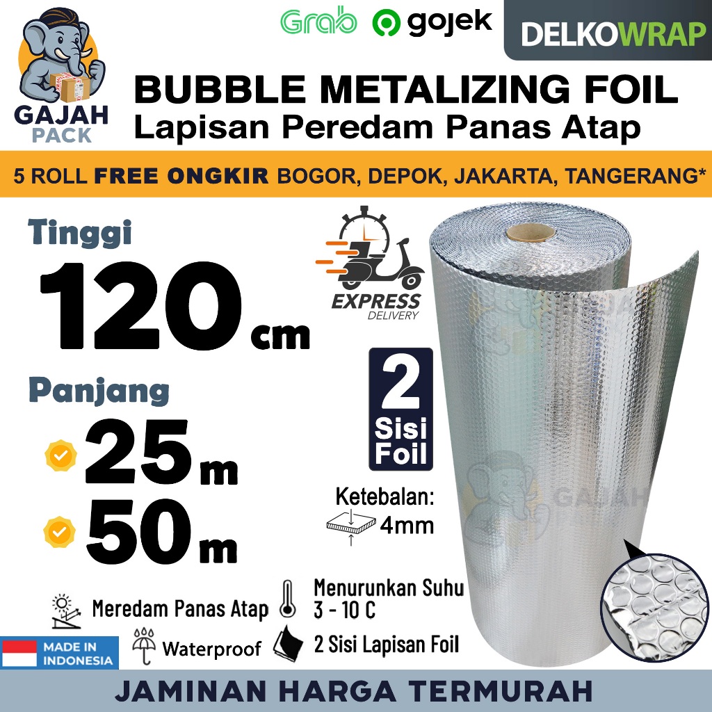 Jual Insulation BUBBLE ALUMUNIUM FOIL Peredam Panas Atap Rumah Insulasi ...
