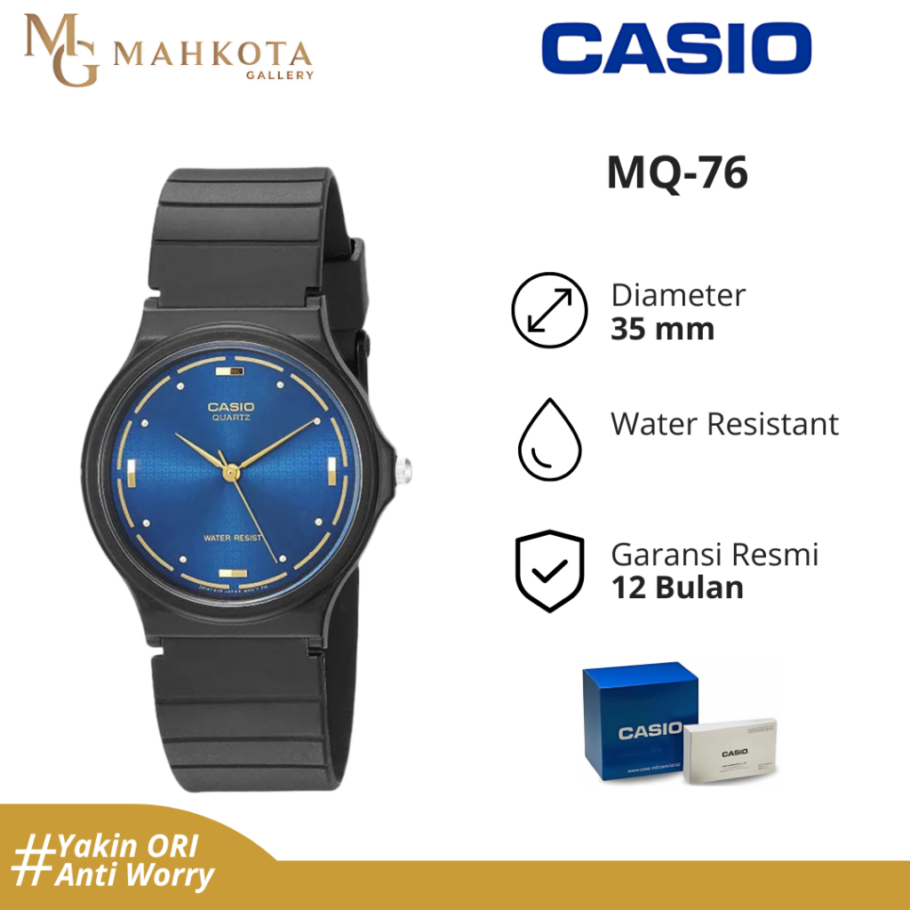 Jual Jam Tangan Pria Casio Seri MQ-76 Stap Karet Original dan ...