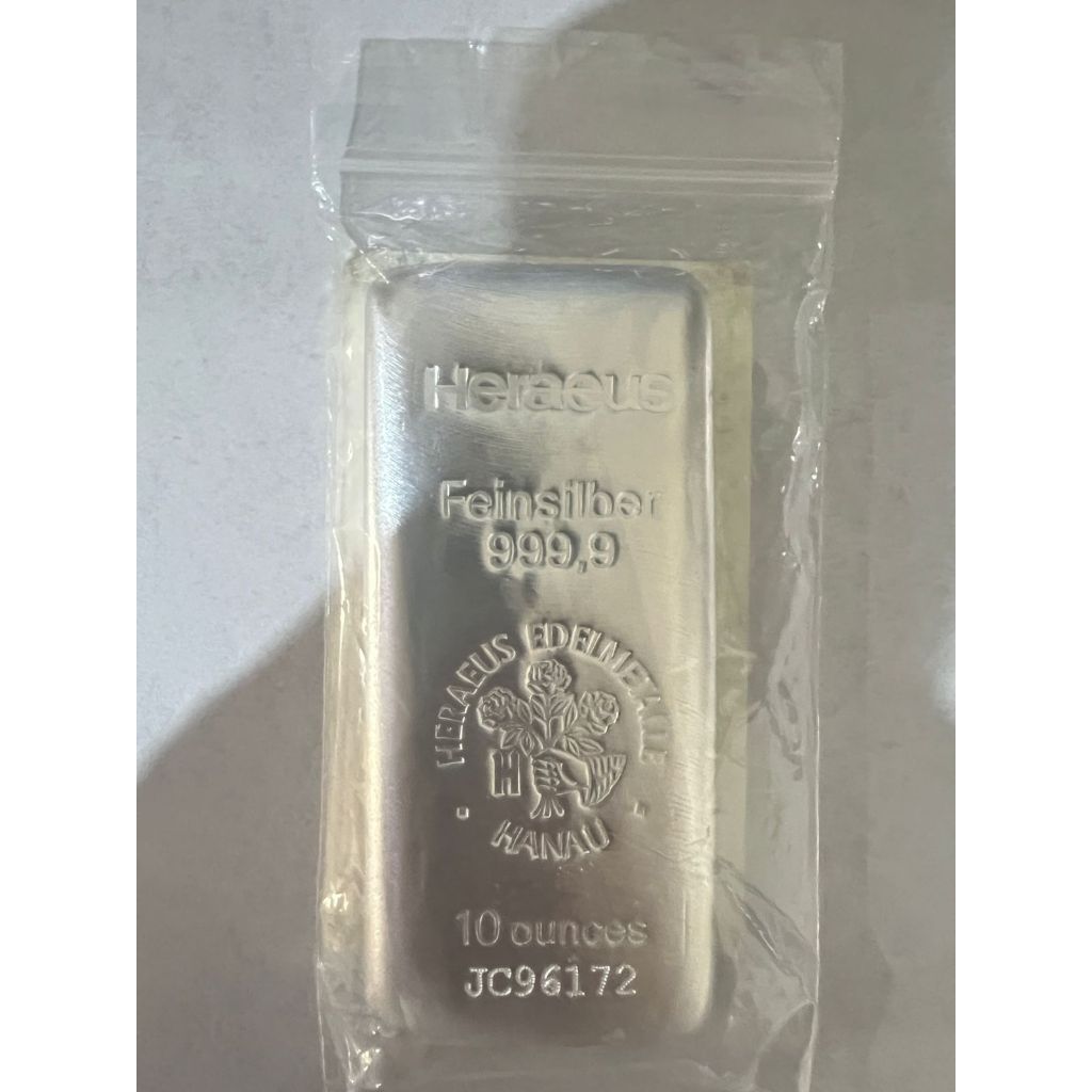 Jual READY STOCK Perak Batangan Heraeus Euro Silver Bar 99.99% 1 Troy ...