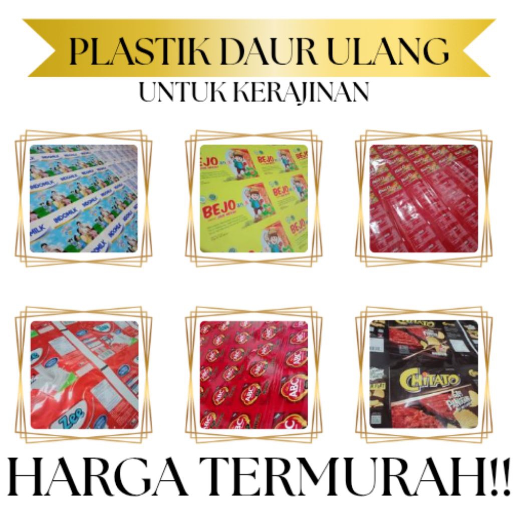 Jual PLASTIK DAUR ULANG UNTUK KERAJINAN PER LEMBAR | Shopee Indonesia